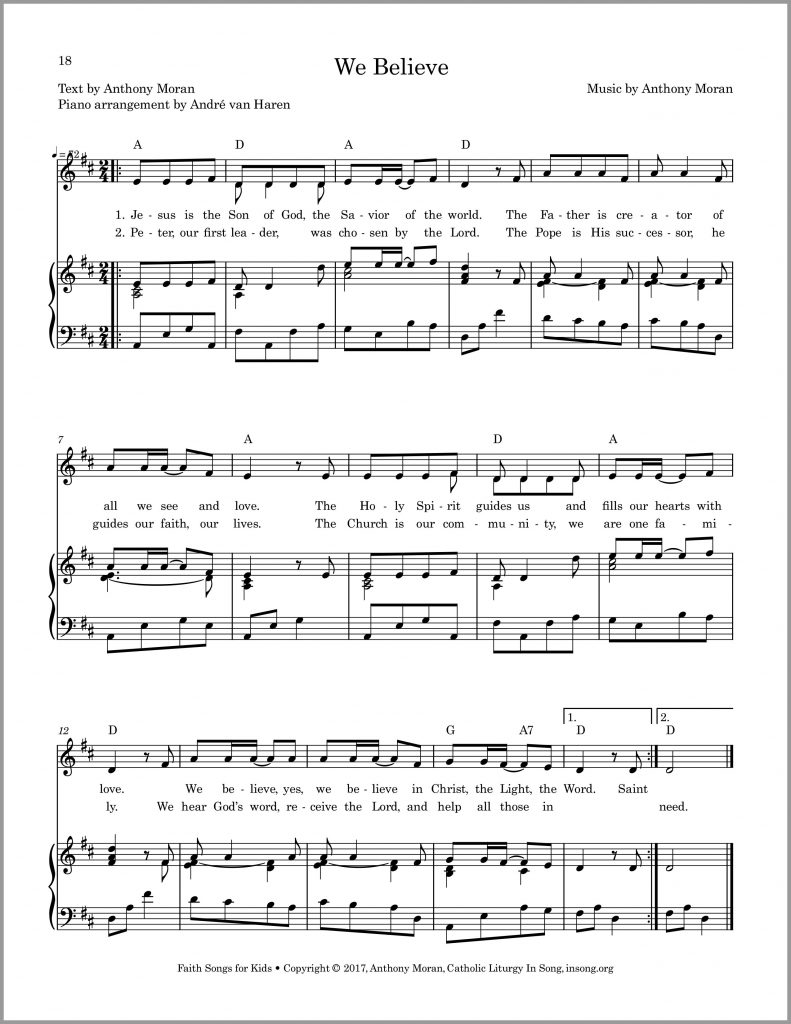 Faith Songs for Kids | Catholic Liturgy in Song